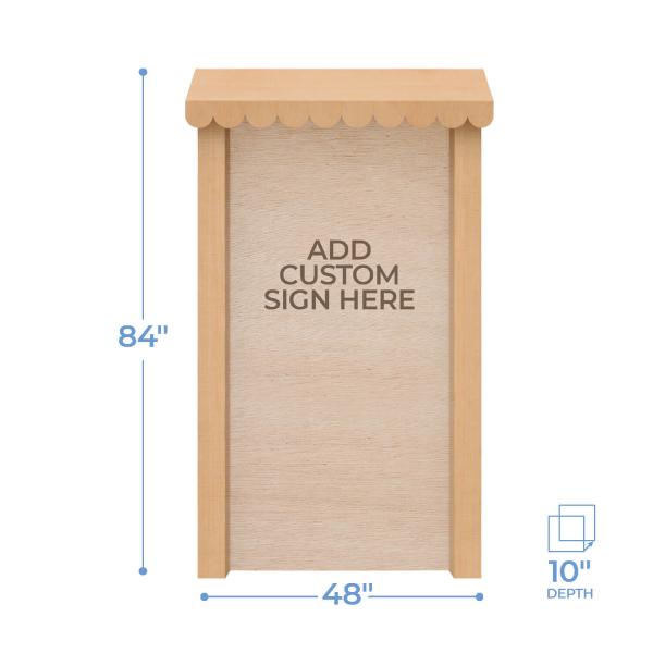 3D Wood Storefront Pop-Up Display – 4ft Wide (Style C) | Customizable ...