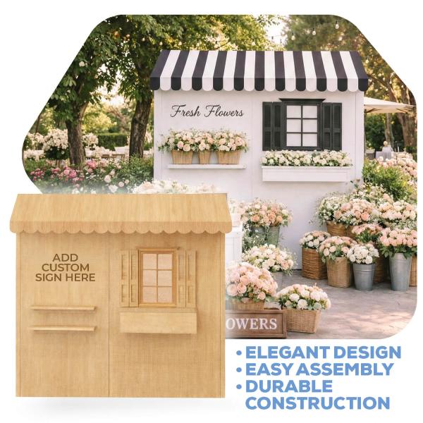 3D Wood Storefront Pop-Up Display – 8ft Wide (Style B) | Customizable ...