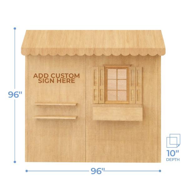 3D Wood Storefront Pop-Up Display – 8ft Wide (Style B) | Customizable ...