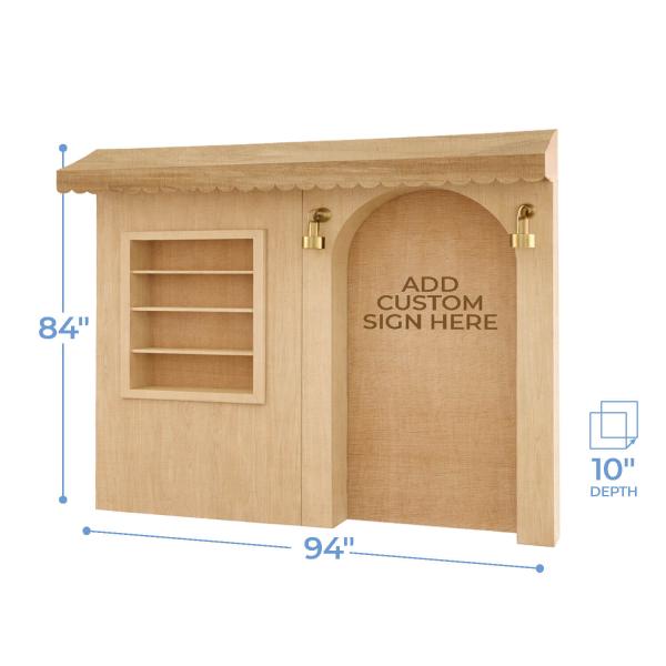 3D Wood Storefront Pop-Up Display – 8ft Wide (Style E) | Customizable ...