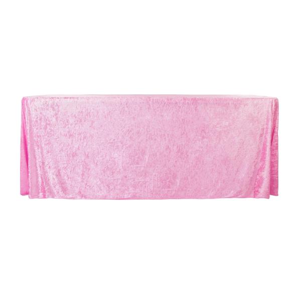 Velvet 90x132 Rectangular Tablecloth - Pink