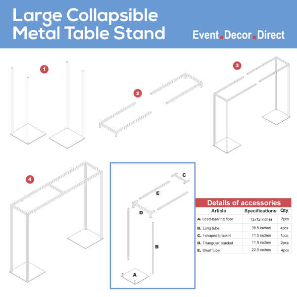 DecoStar™ Long Metal Collapsing Frame for Limitless Decor Options ...