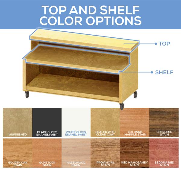 Collapsible 2 Tier Mobile Bar with Base - Choose your Size!