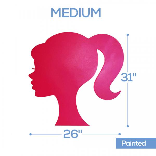 Barbie Silhouette Sign (Face Profile) Party Prop