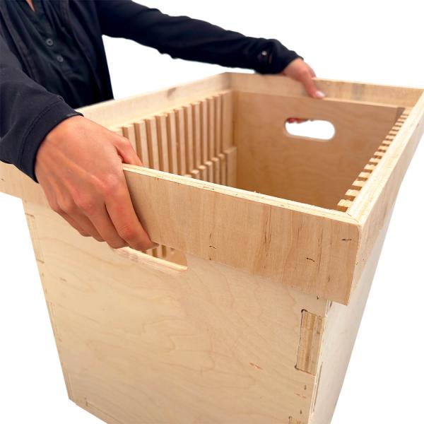 Stackable Wood Charger Plate Crate for Easy Transport & Storage - Holds ...
