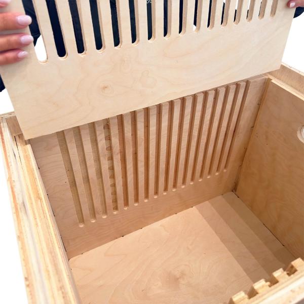 Stackable Wood Charger Plate Crate for Easy Transport & Storage - Holds ...