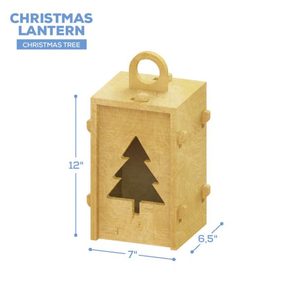 Collapsible Wood Lantern - Tree