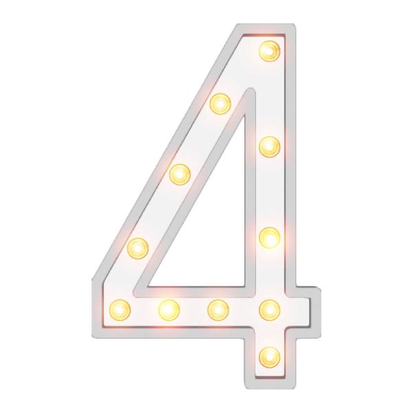 Wood Marquee Number 4