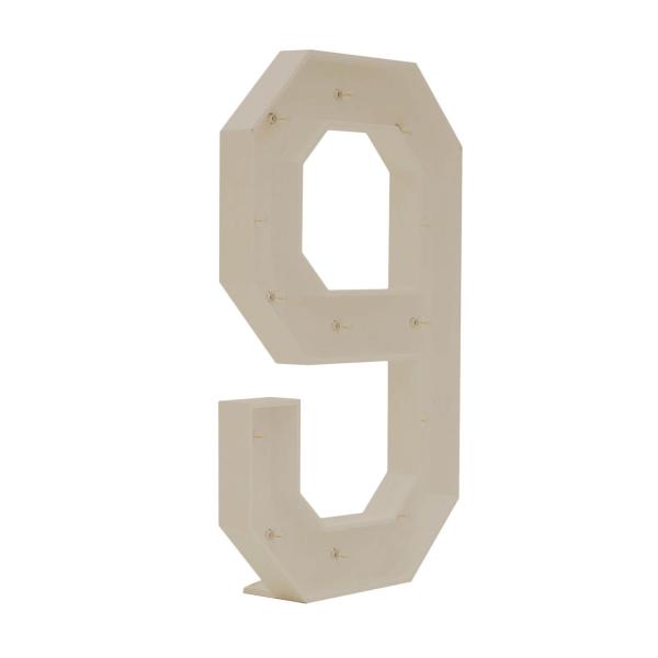 Wood Marquee Number 9