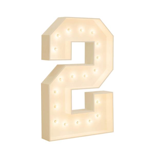 Wood Marquee Numbers 0 to 9