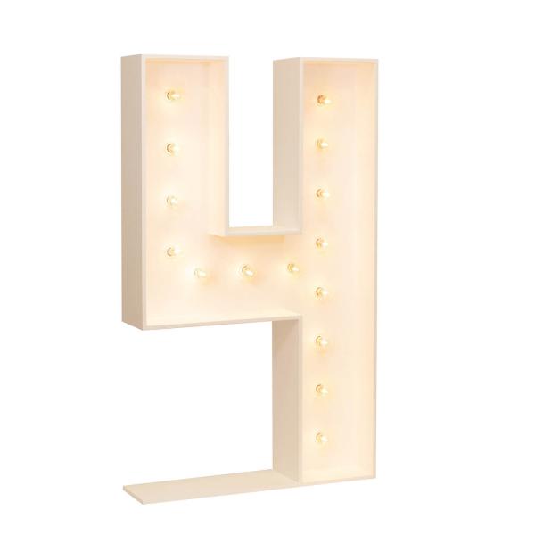 Wood Marquee Numbers 0 to 9