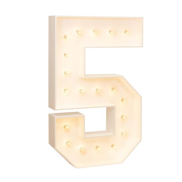 Wood Marquee Numbers 0 to 9