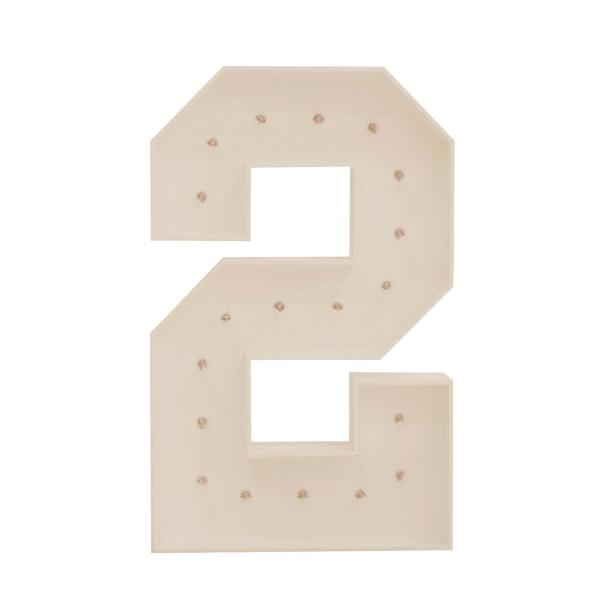 Wood Marquee - BOLD FONT - Number 2 - 4ft Tall