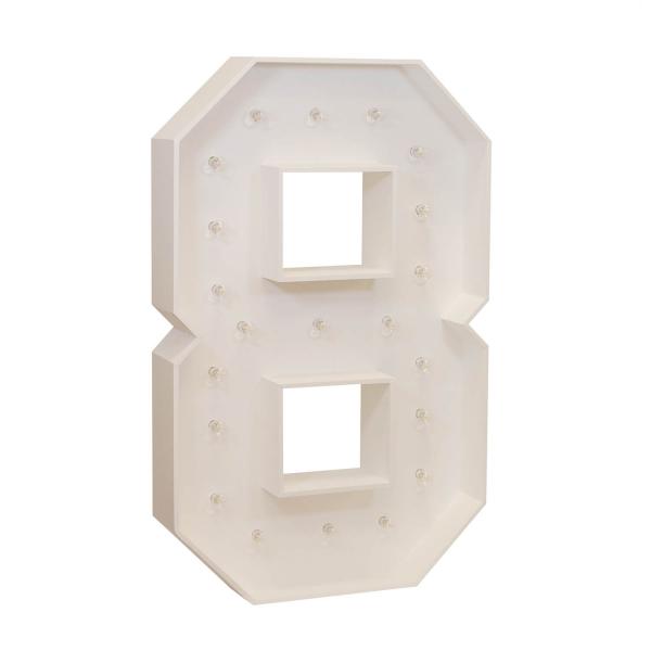 Wood Marquee - BOLD FONT - Number 8 - 4ft Tall