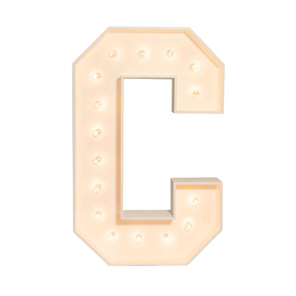 Wood Marquee - BOLD Font - Letter C - 4ft Tall