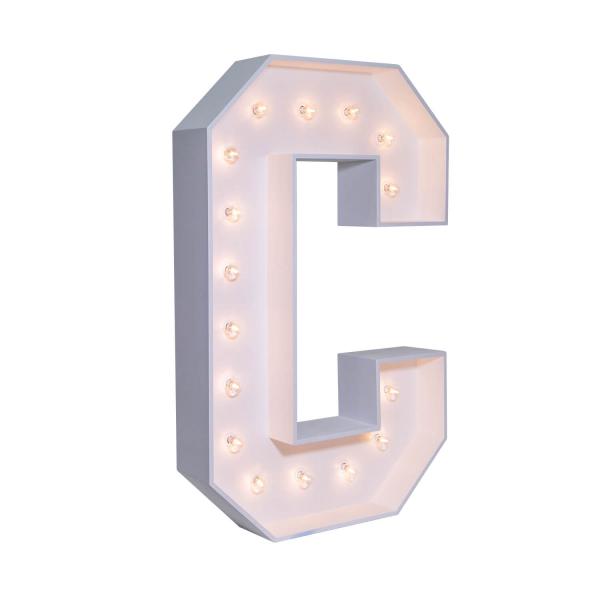 Wood Marquee - BOLD Font - Letter C - 4ft Tall