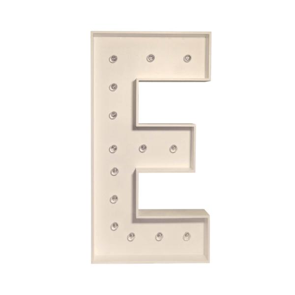 Wood Marquee - BOLD Font - Letter E - 4ft Tall