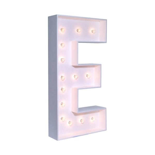 Wood Marquee - BOLD Font - Letter E - 4ft Tall
