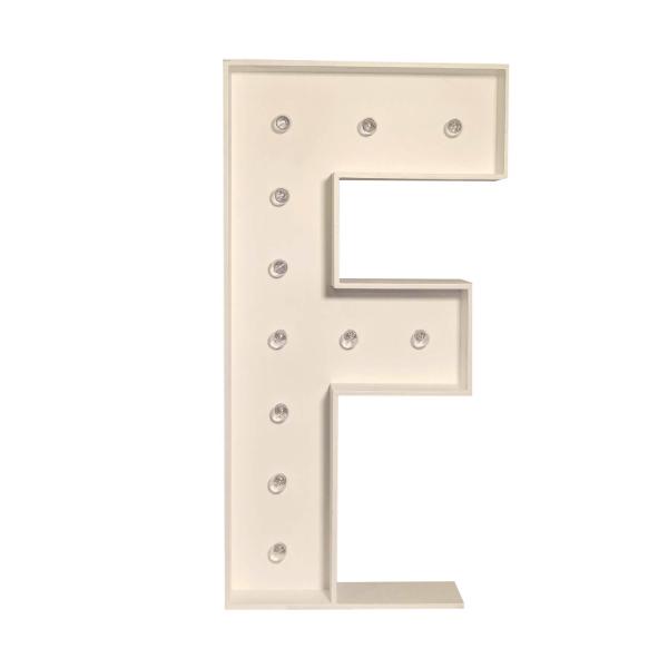 Wood Marquee - BOLD Font - Letter F - 4ft Tall