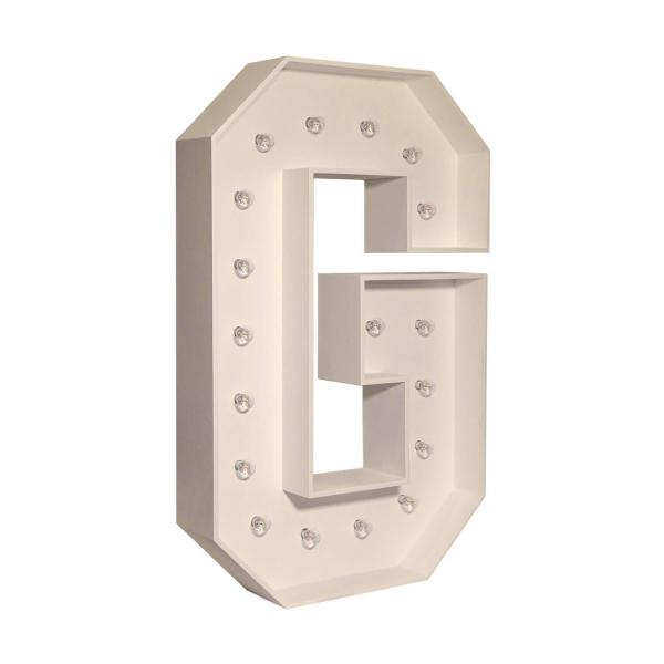 Wood Marquee - BOLD Font - Letter G - 4ft Tall