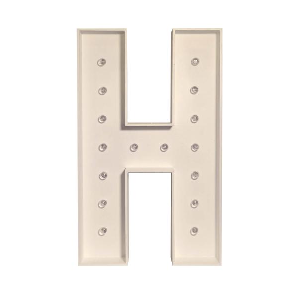 Wood Marquee - BOLD Font - Letter H - 4ft Tall