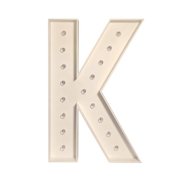 Wood Marquee - BOLD Font - Letter K - 4ft Tall