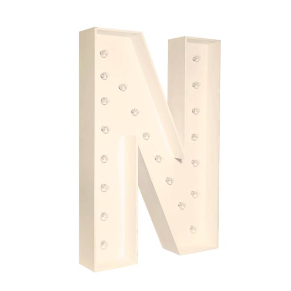 Wood Marquee - BOLD Font - Letter N - 4ft Tall