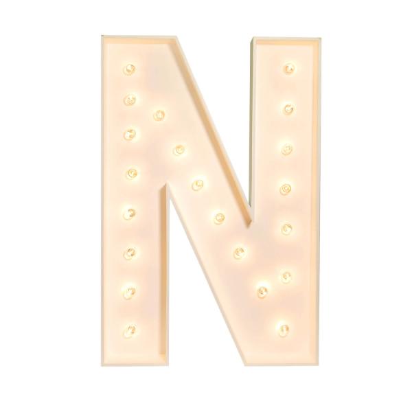 Wood Marquee - BOLD Font - Letter N - 4ft Tall