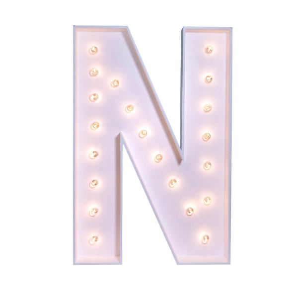 Wood Marquee - BOLD Font - Letter N - 4ft Tall
