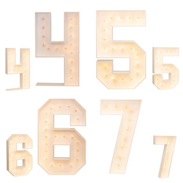Bold Wood Marquee Numbers & Symbols - 4ft