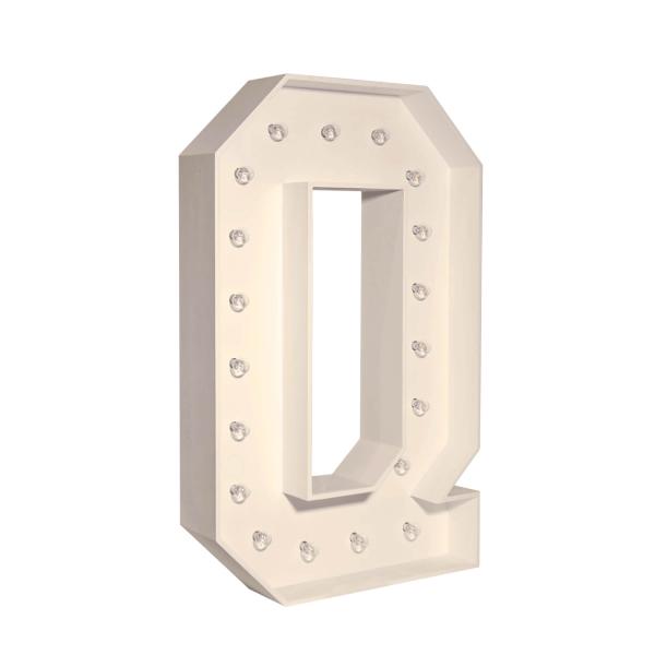Wood Marquee - BOLD Font - Letter Q - 4ft Tall