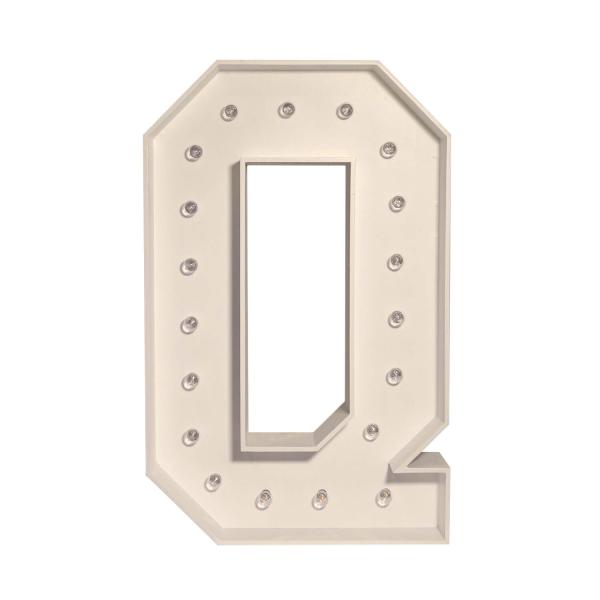 Wood Marquee - BOLD Font - Letter Q - 4ft Tall