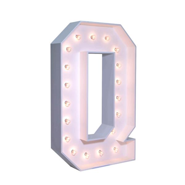 Wood Marquee - BOLD Font - Letter Q - 4ft Tall