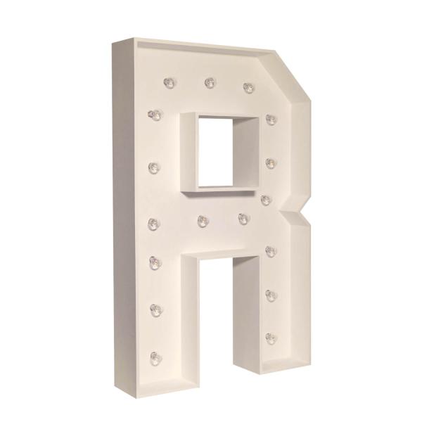 Wood Marquee - BOLD Font - Letter R - 4ft Tall
