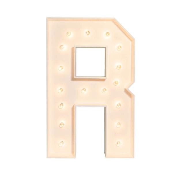 Wood Marquee - BOLD Font - Letter R - 4ft Tall