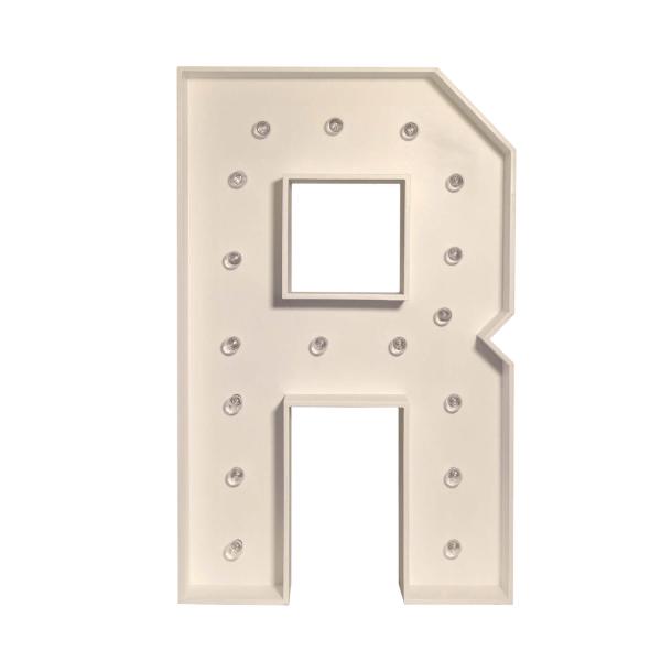 Wood Marquee - BOLD Font - Letter R - 4ft Tall