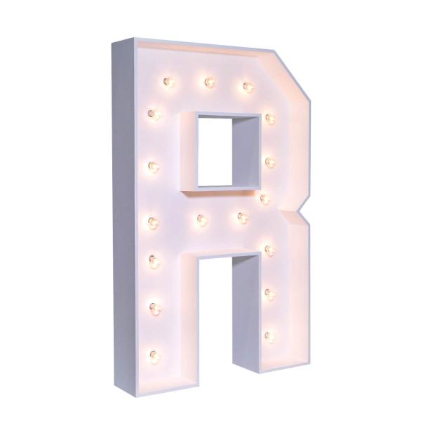 Wood Marquee - BOLD Font - Letter R - 4ft Tall