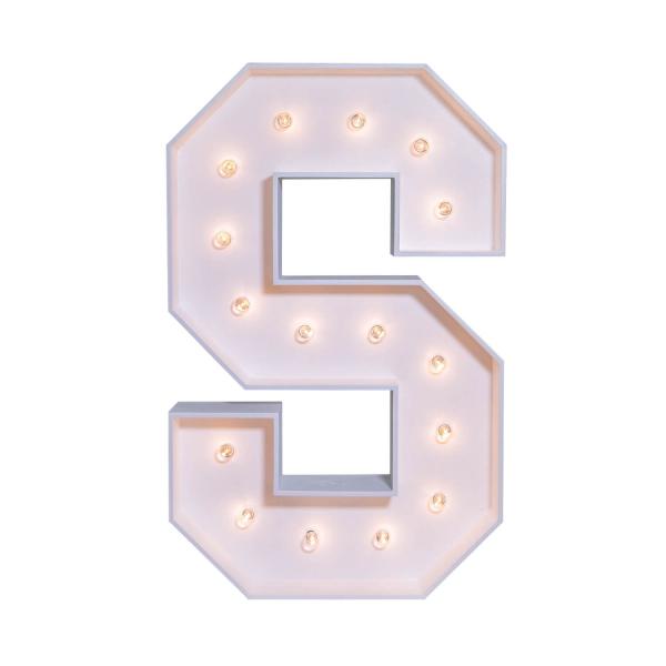 Wood Marquee - BOLD Font - Letter S - 4ft Tall