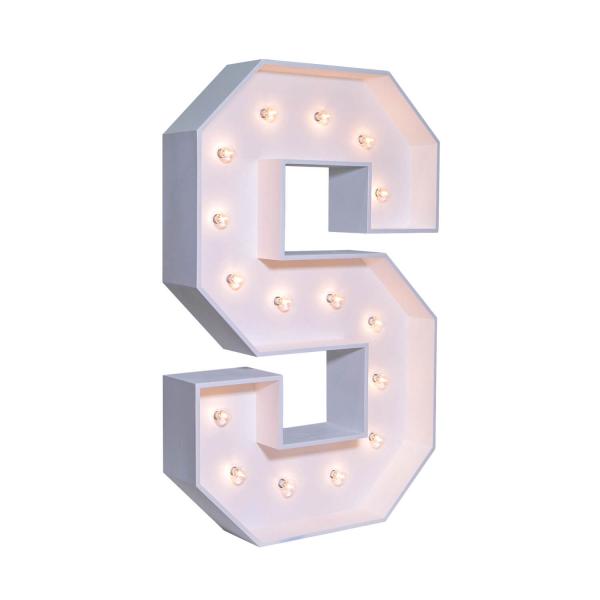 Wood Marquee - BOLD Font - Letter S - 4ft Tall