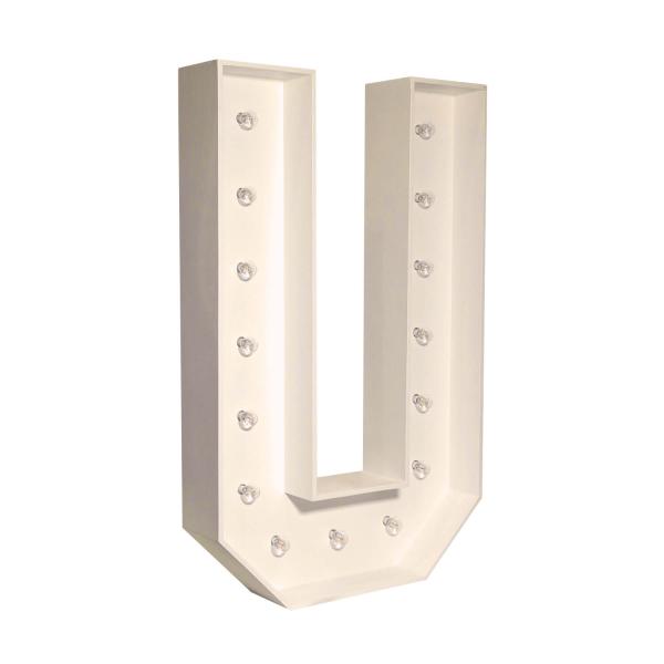 Wood Marquee - BOLD Font - Letter U - 4ft Tall