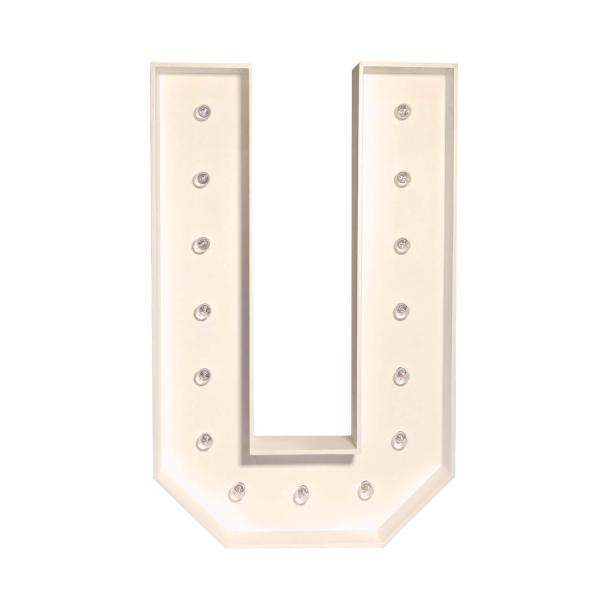 Wood Marquee - BOLD Font - Letter U - 4ft Tall