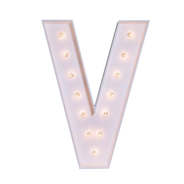 Wood Marquee - BOLD Font - Letter V - 4ft Tall