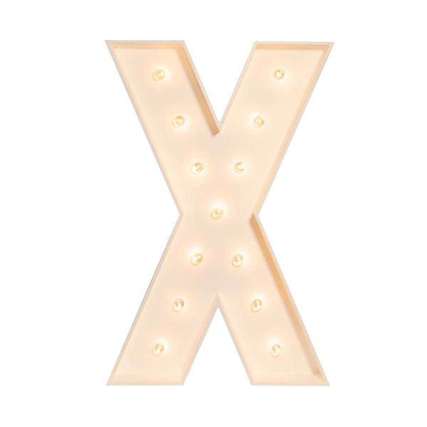 Wood Marquee - BOLD Font - Letter X - 4ft Tall