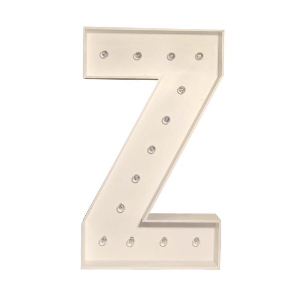 Wood Marquee - BOLD Font - Letter Z - 4ft Tall