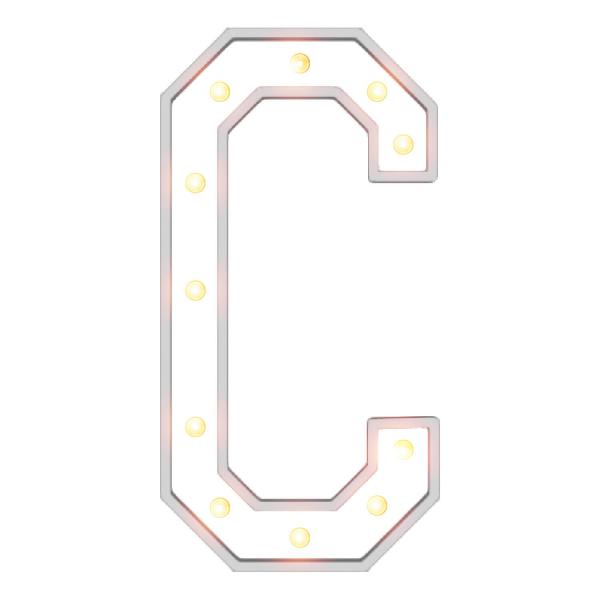 Wood Marquee Letter C