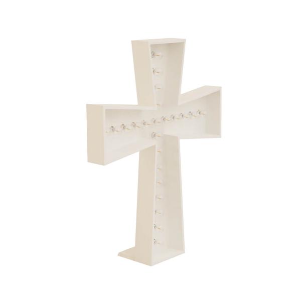 Wood Marquee Cross Symbol