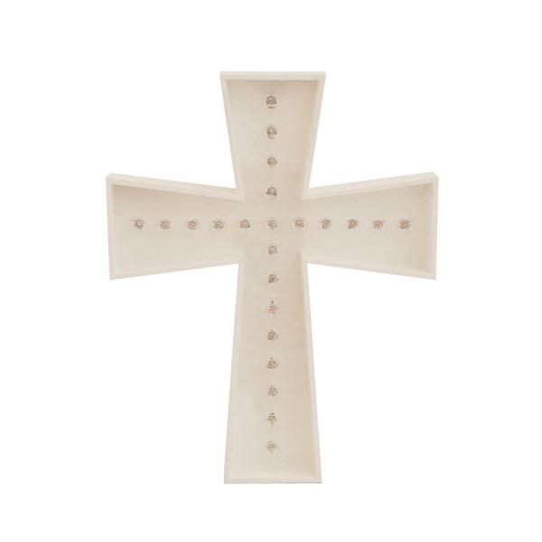 Wood Marquee Cross Symbol