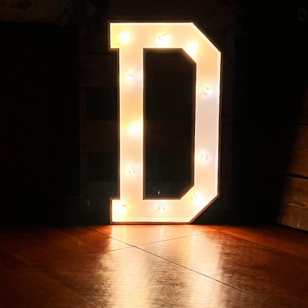 Wood Marquee Letter D