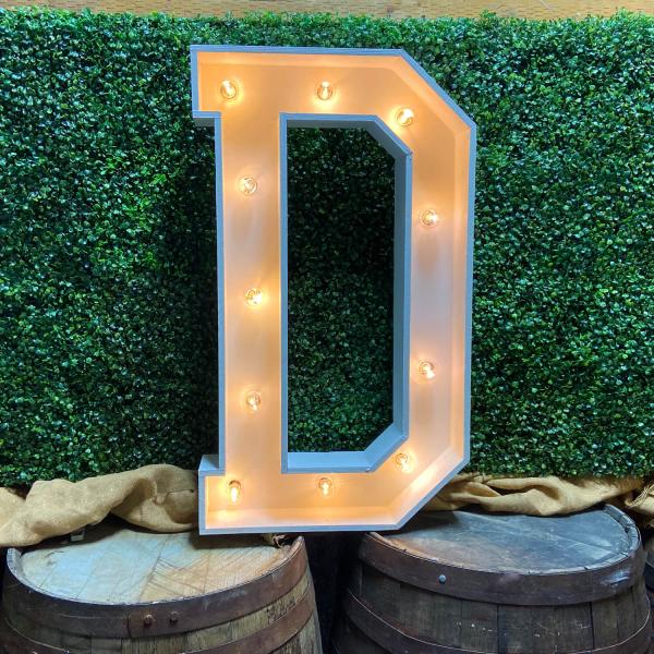 Wood Marquee Letter D