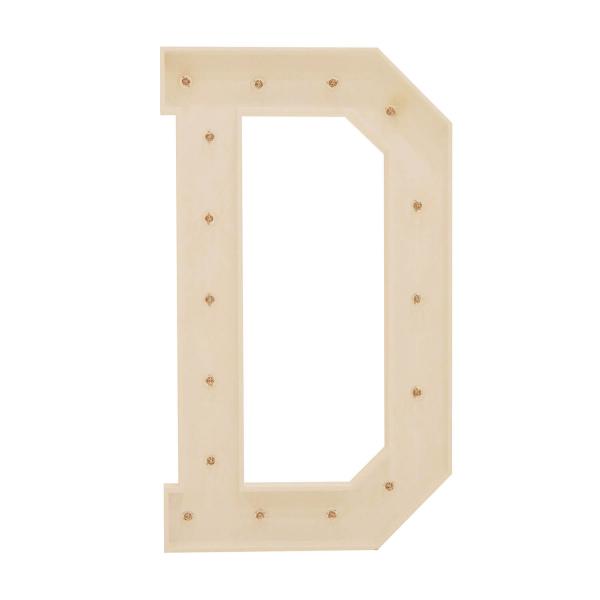Wood Marquee Letter D